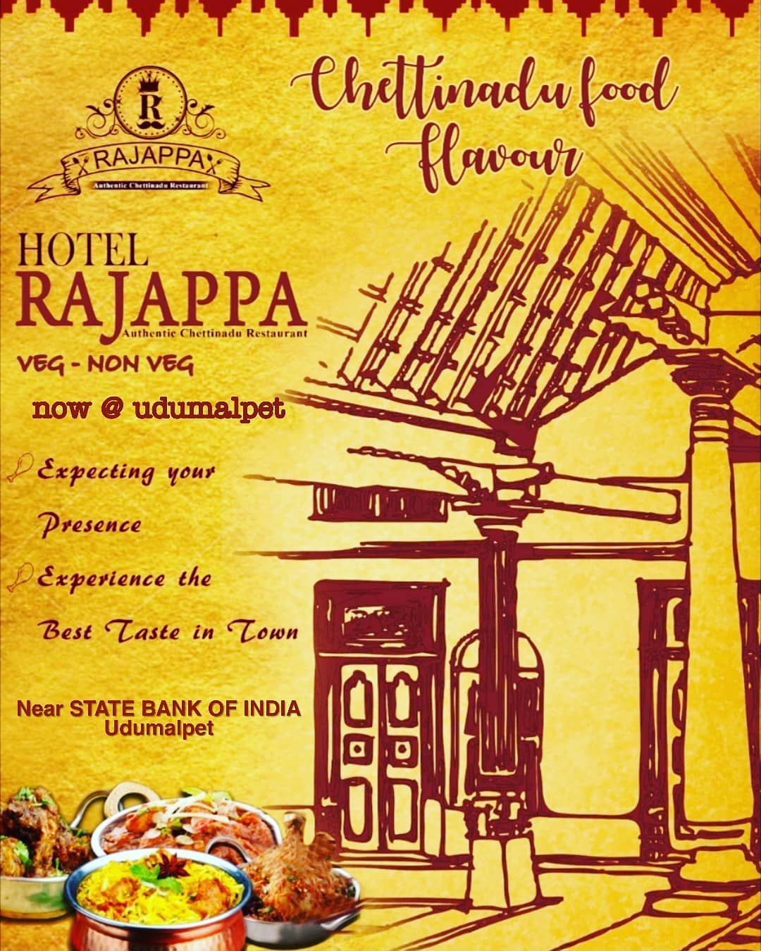 Rajappa Chettinadu Restaurant – Udumalaipet