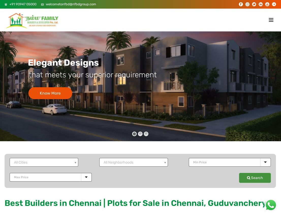 NAMMA FAMILY BUILDER & DEVELOPER PVT. LTD – Govindarajapuram, Guduvanchery
